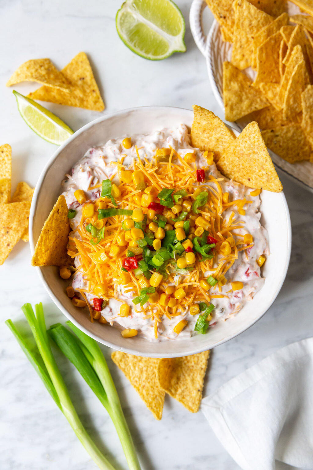 Fiesta Corn Dip (with Sour Cream) - Best Appetizers