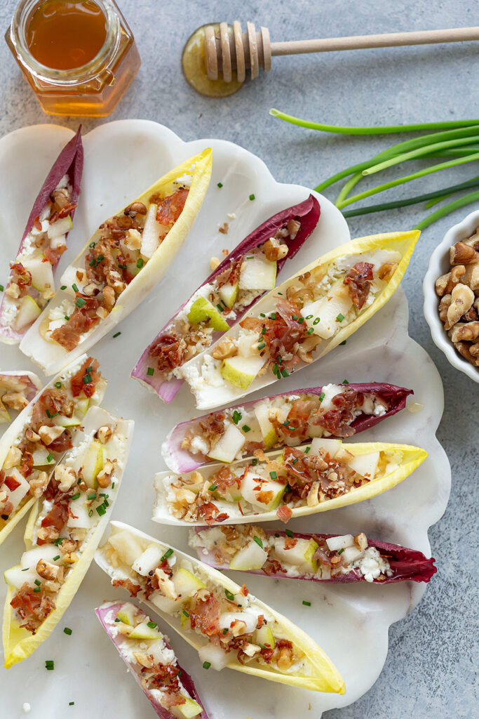 Stuffed Endive with Goat Cheese and Walnuts - Best Appetizers